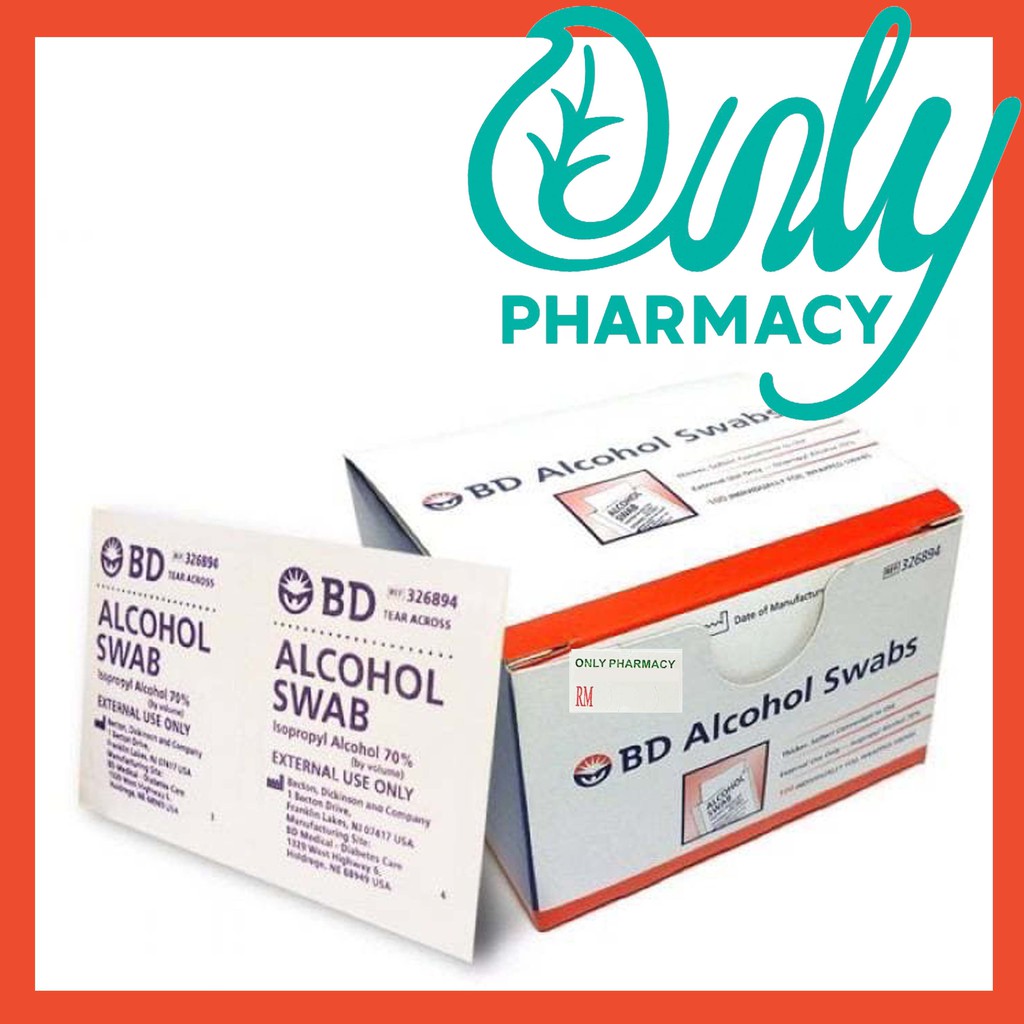 BD Alcohol Swabs - 10pcs or 100s (with box) | Shopee Malaysia