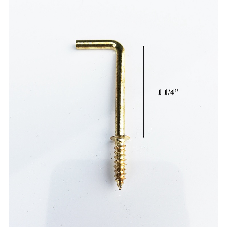 L Shape Screw Hook 1 1/4" 10 pcs | Shopee Malaysia