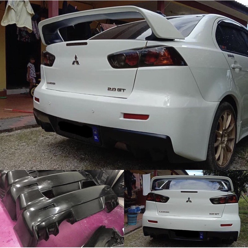 REAR BUMPER EVO 10 V1 COPY ORI FOR LANCER GT INSPIRA | Shopee Malaysia