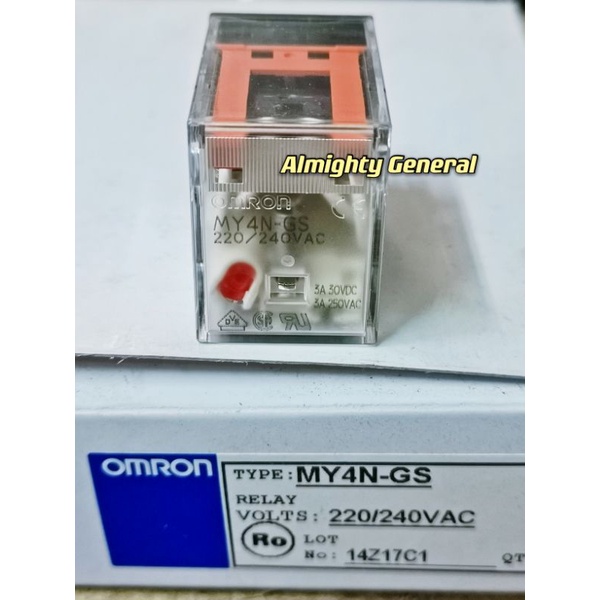 (100% Original) OMRON MY4N-GS POWER RELAY 14pin AC 240V | Shopee Malaysia