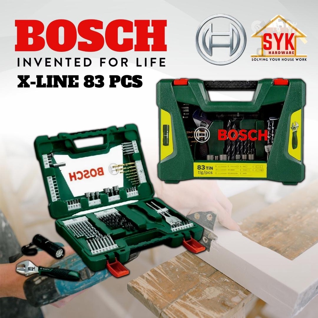 SYK Bosch Original 33Pcs / 38Pcs / 41Pcs / 68Pcs / 83Pcs X-Line & V ...