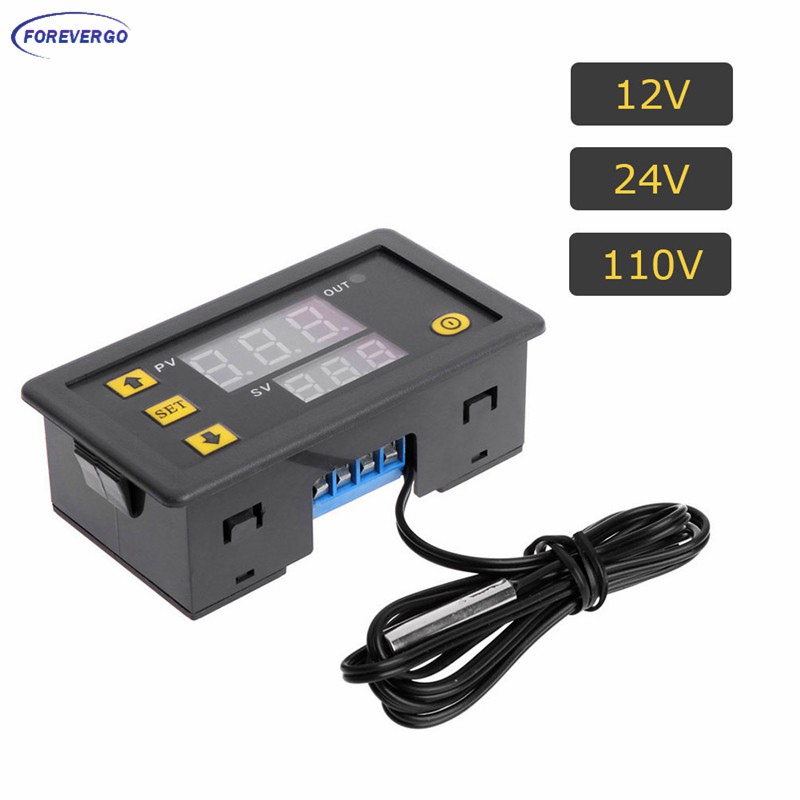 Tempatan W3230 DC 12V 24V 110V-220V AC Digital Temperature Controller LED Display Thermostat ...