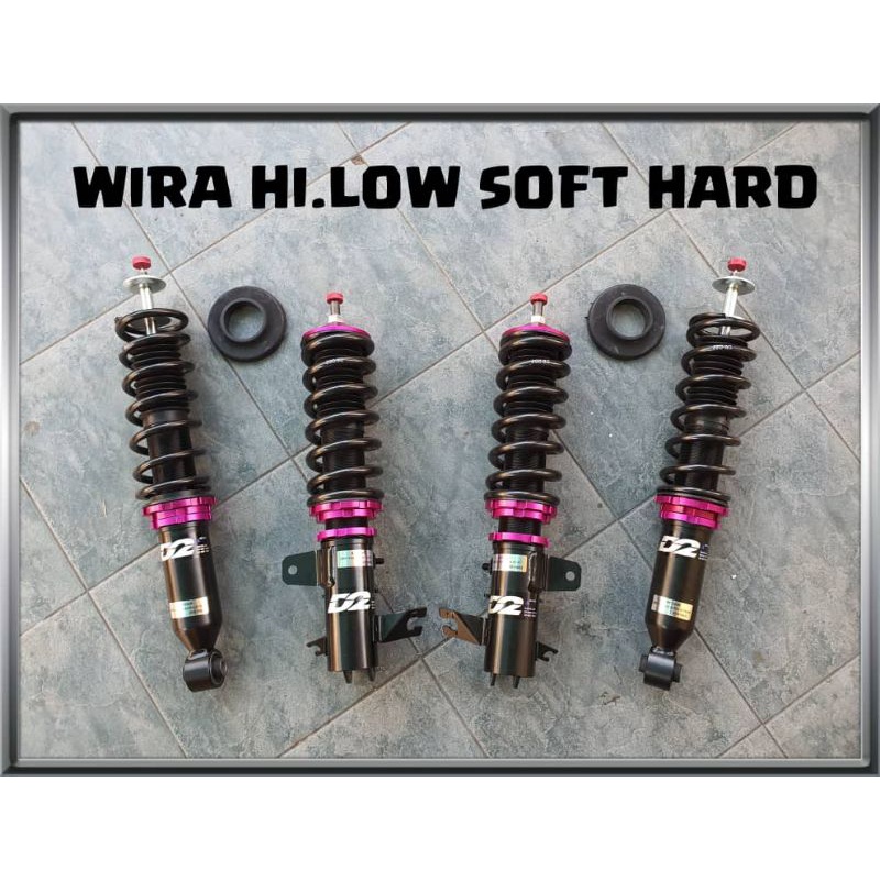 New D2 hi-low Bodyshift Hilo Soft Hard adjustable absorber PROTON Wira ...