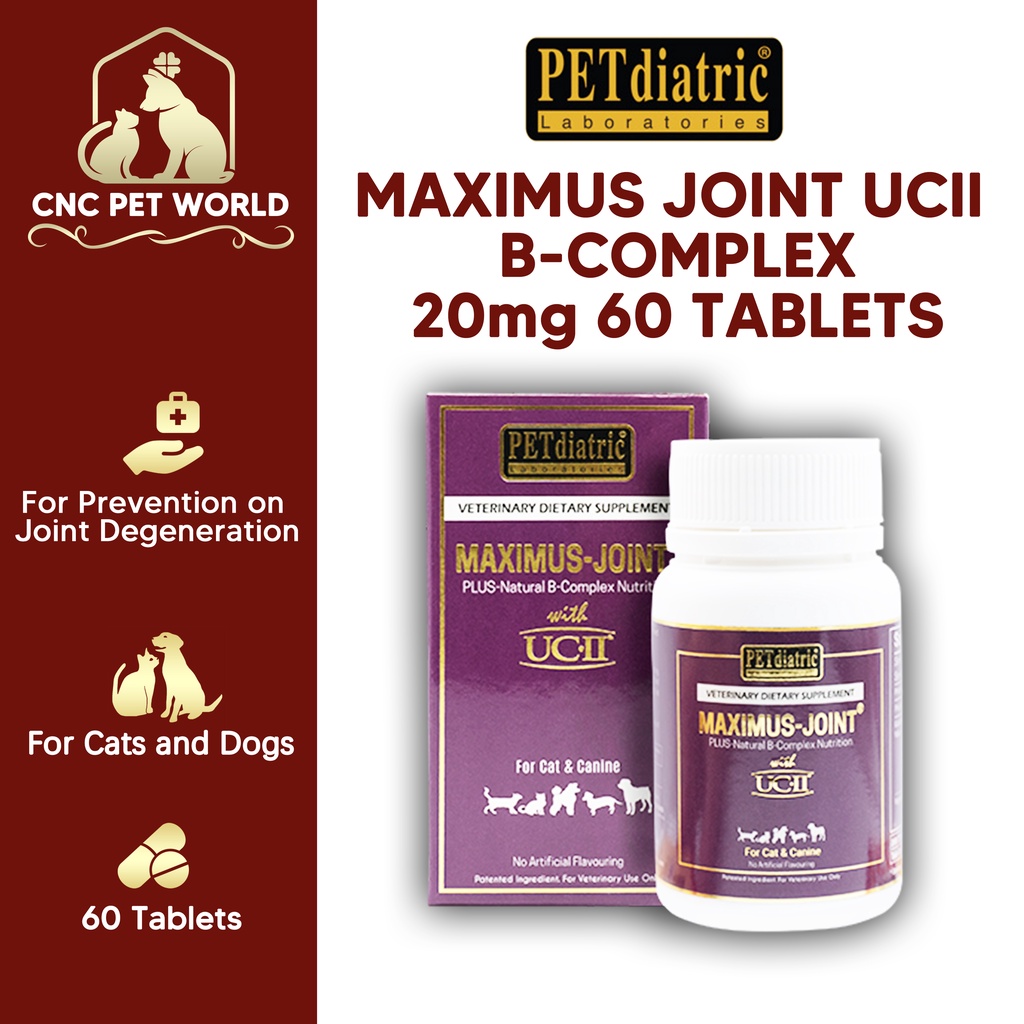 PETdiatric MAXIMUS-JOINT UCII 20 MG B COMPLEX 60 Tablets | Joint ...