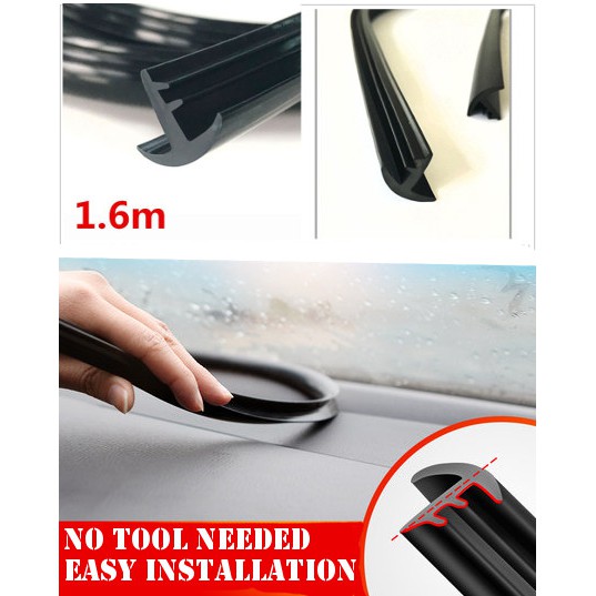 1.6M T Shape Car Dashboard Sound Insulation Sound Proof Rubber Seal ...