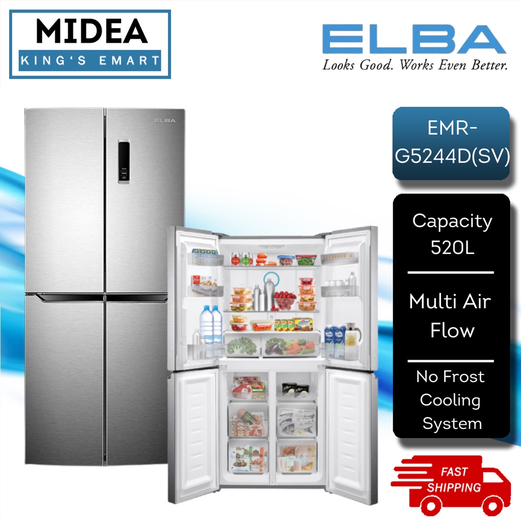 Elba 520L Multi Door Italy Fridge 4 Door Inverter Refrigerator EMR ...