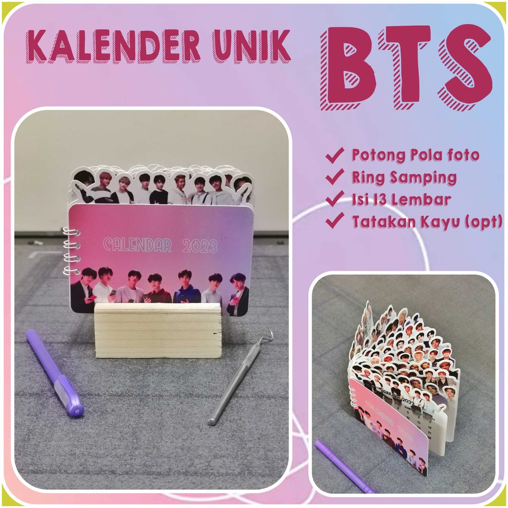 Unique BTS Theme 2023 Calendar/BTS 2023 Desk Calendar/BTS photocard ...