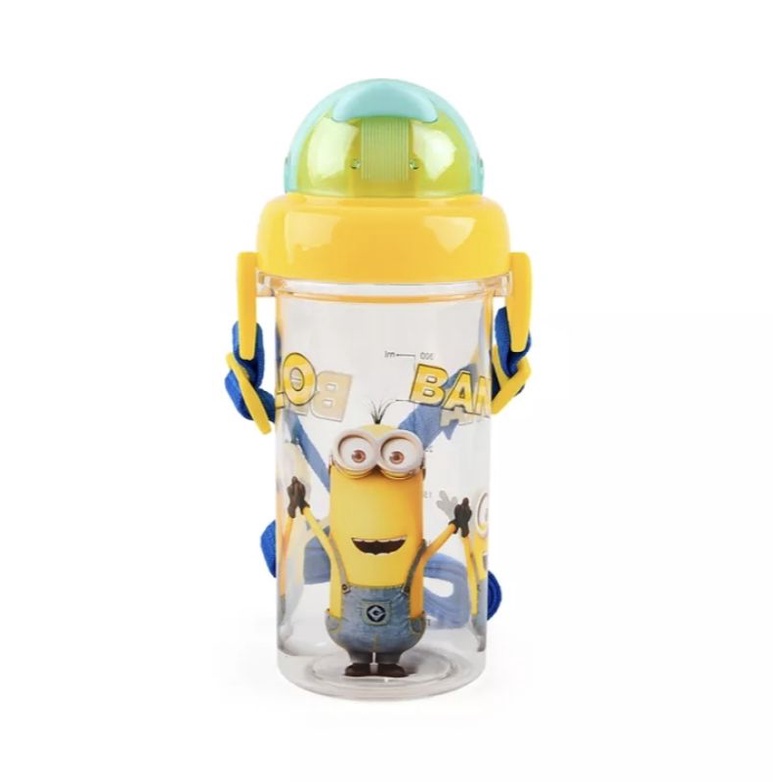 🔥GENUINE🔥Despicable Me Minions Kids Drinking Straw Water Bottle (400ml ...