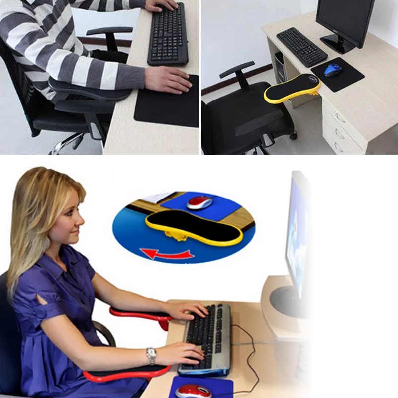 Hand Shoulder Protect Armrest Pad Desk Attachable Computer Table Arm ...