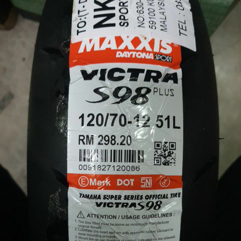 MAXXIS F1/S98 SPORT/PLUS RACING SCOOTER TYRE 350-10 100/90-12 110/70-12 ...