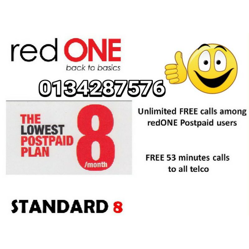 SEBULAN RM8 SAHAJA RED ONE TALIAN CALL UNLIMITED simcard redone ...