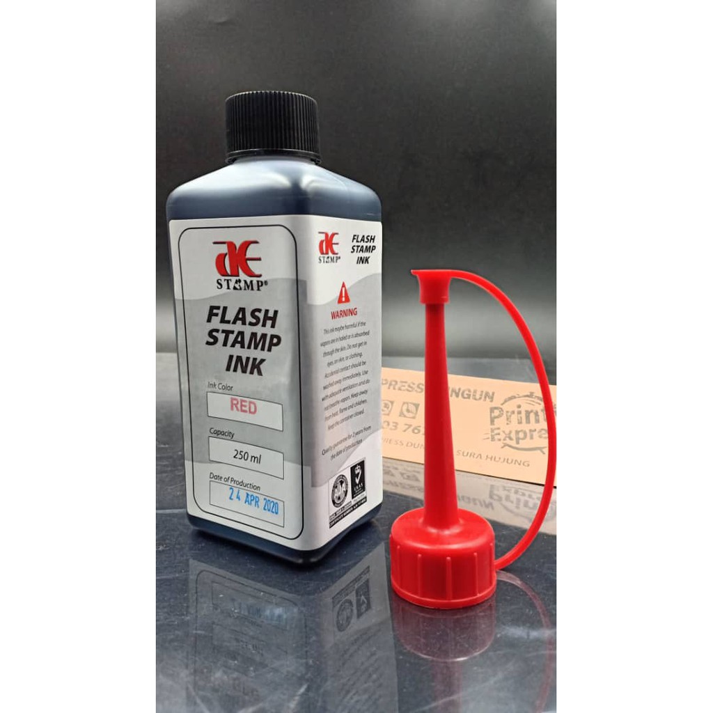 INK FLASH STAMP 250ML (INK MERAH) | Shopee Malaysia