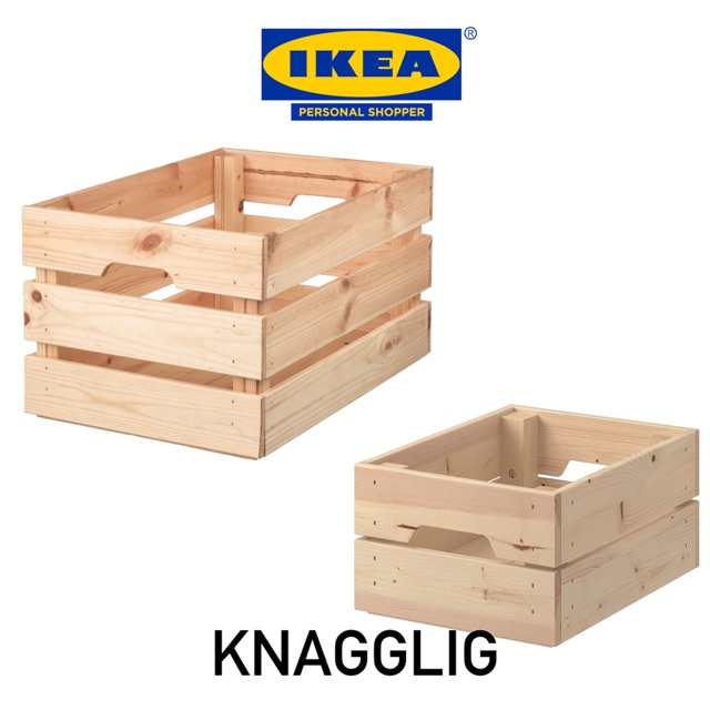 IKEA KNAGGLIG Box, pine (2 size) | Shopee Malaysia