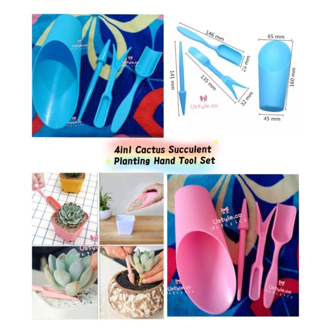 Garden 4in1 Cactus Succulent Planting Hand Tool Set - Garden Tool ...
