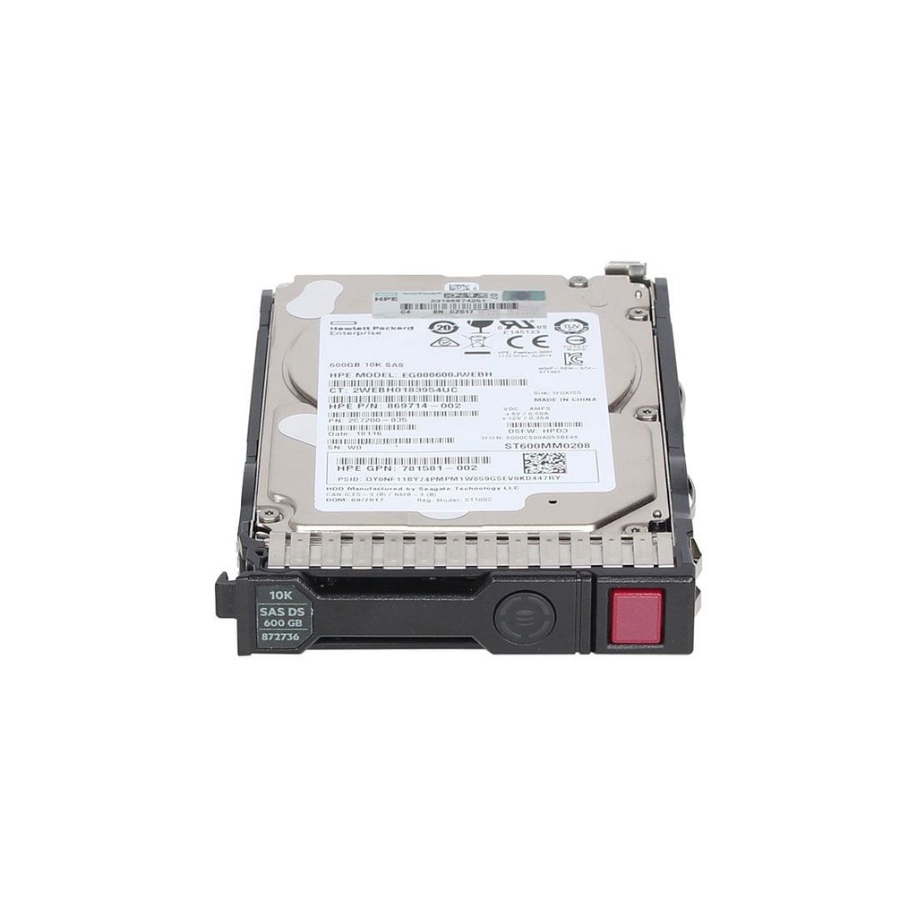 HPE 600GB SAS 12G Enterprise 10K SFF 2.5" SC HDD 872477-B21 872736-001 ...