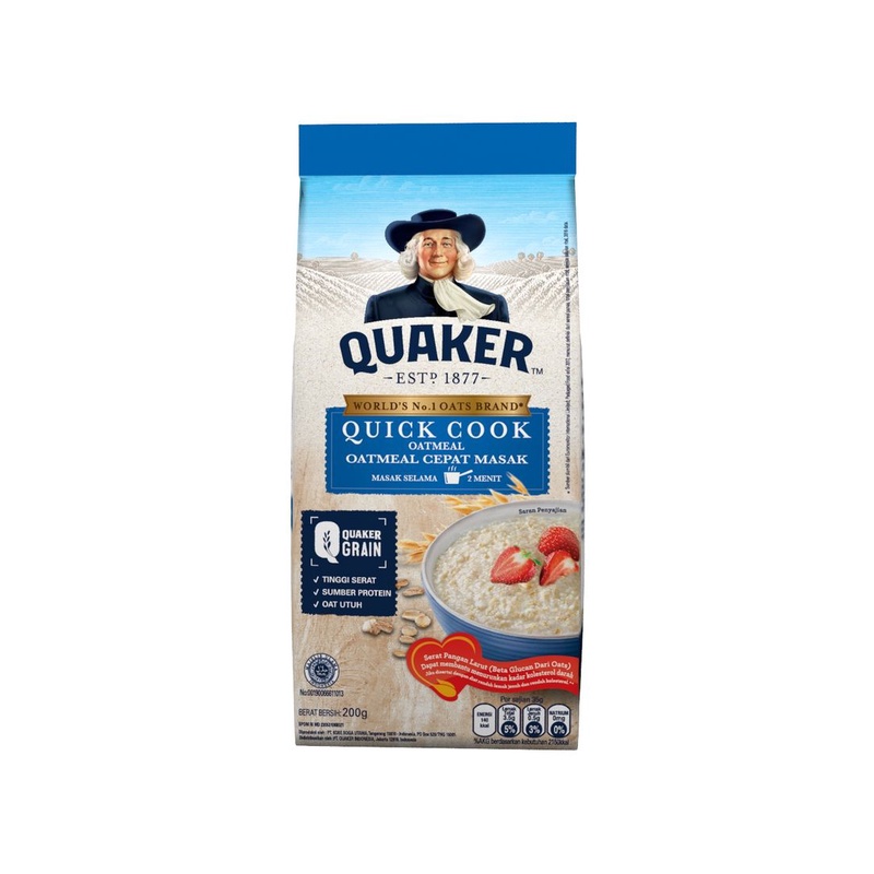 Quaker Quick Cooking Oatmeal 200gr | Shopee Malaysia