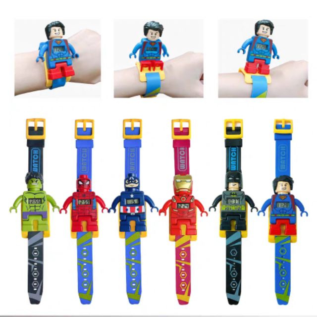 Toy Watches Kid Spiderman Hulk Ironman Captain America Batman Superman ...