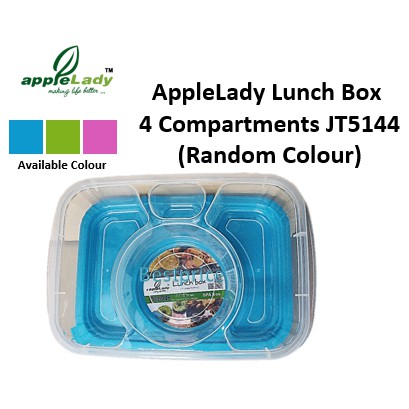 💯👍AppleLady Lunch Box 4 Compartments JT5144 (Random Colour) | Shopee ...