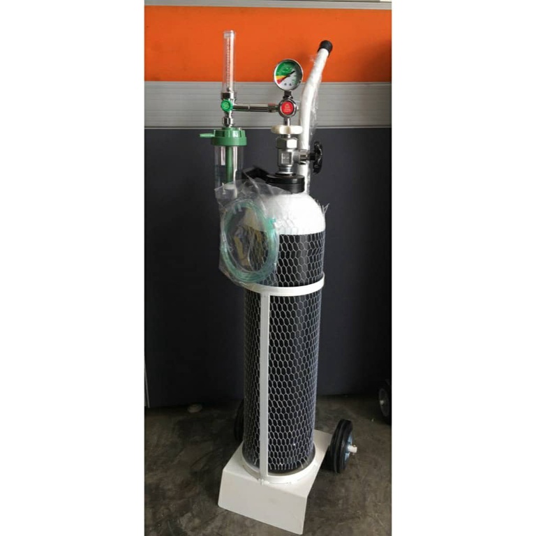 10L STEEL PORTABLE MEDICAL OXYGEN CYLINDER C/W OXYGEN GAS (1.4M3) (1 ...