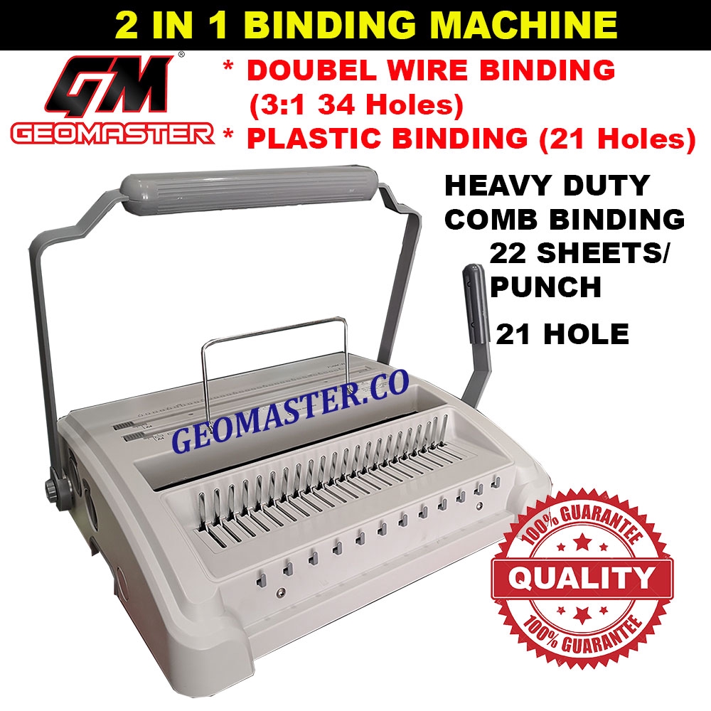 2 in 1 Heavy Duty Binding Machine - Double Wire Comb Binding Machine ...