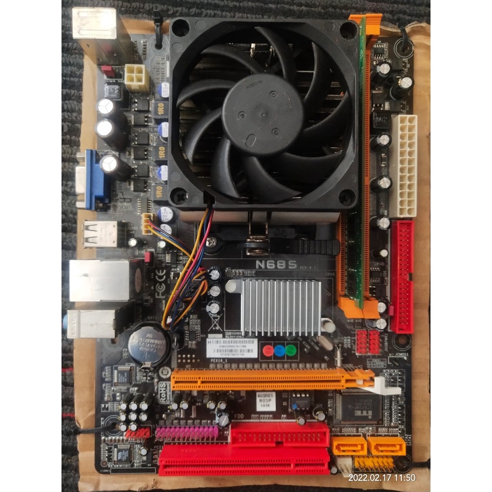 BIOSTAR N68S MOTHERBOARD WITH 1 GB RAM with AMD Processor | Shopee Malaysia