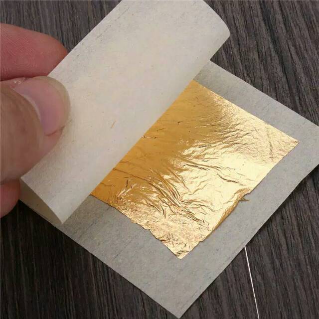 5pcs edible gold leaf 24k pure gold cake topper gold Luxury gold flakes ...