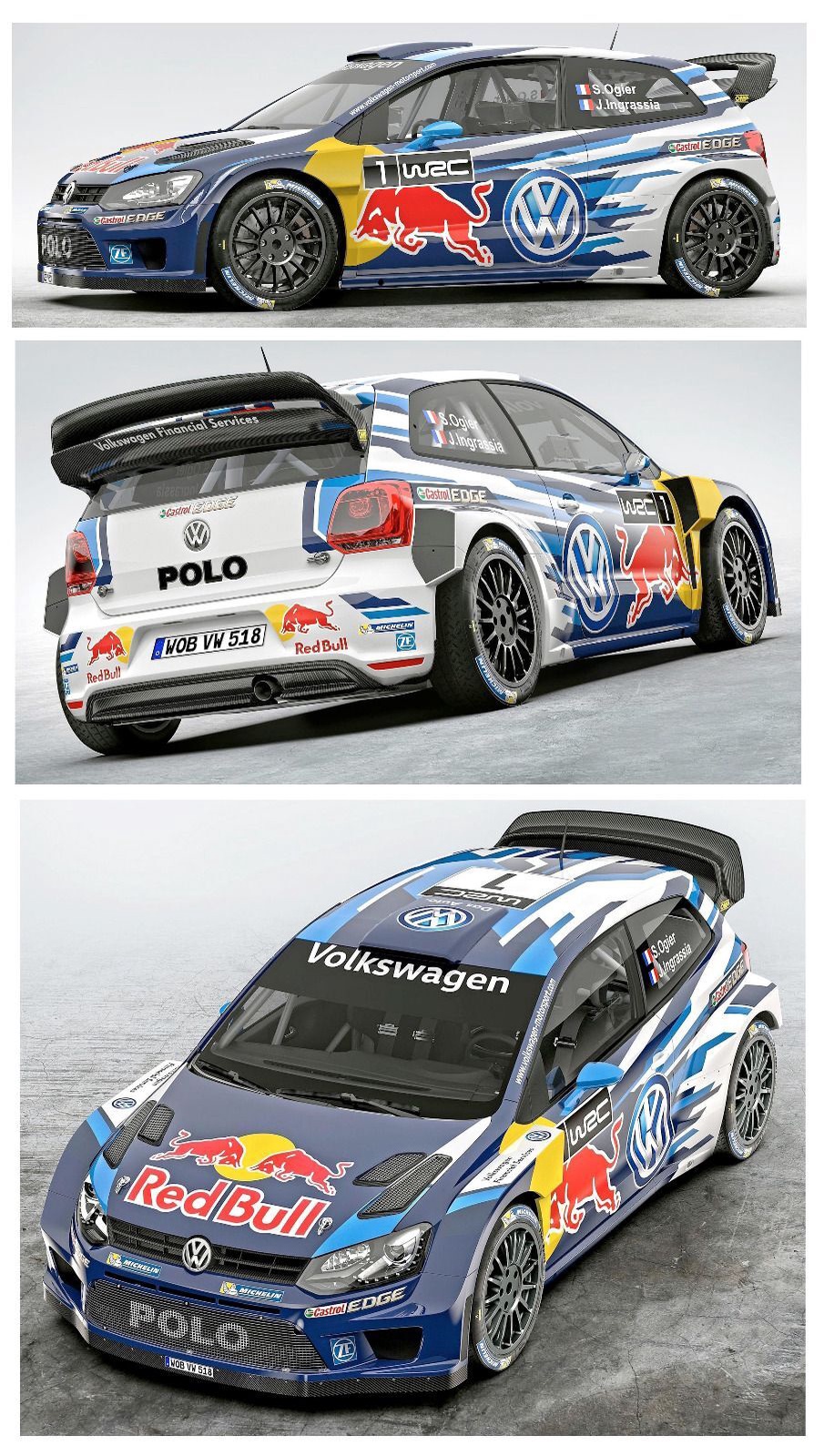 1/10 VW Polo WRC Rally RC shell body 190mm width 258mm wheelbase ...