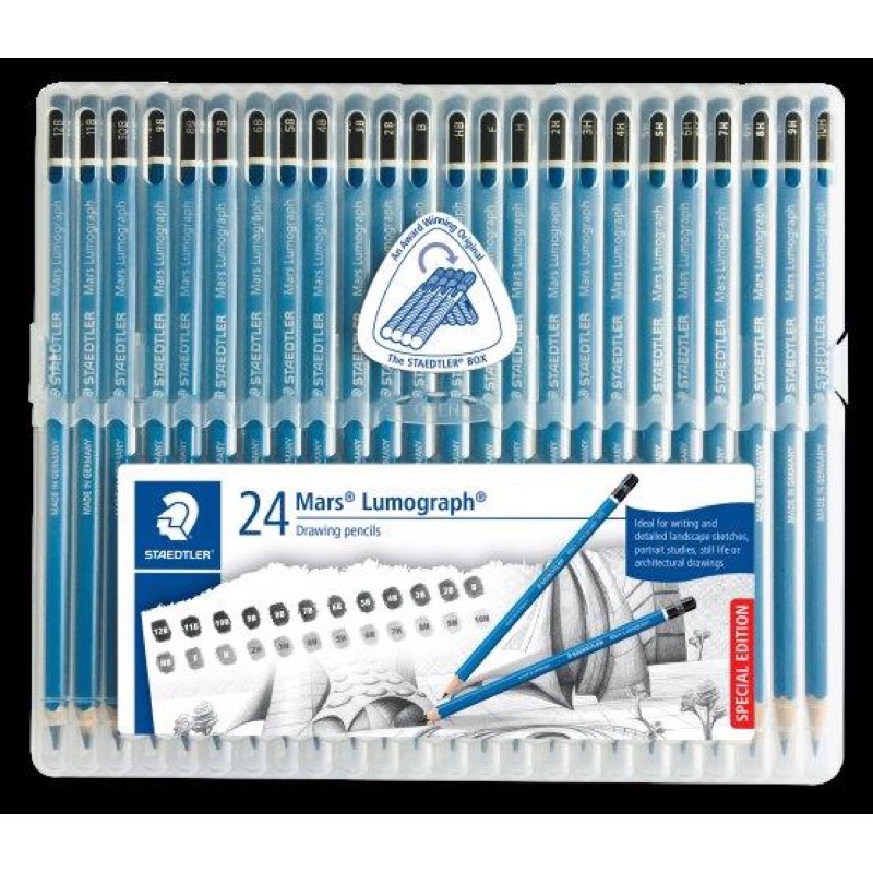 Staedtler MARS Lumograph Pencil Set Of 12/24 Degrees🔥🔥 | Shopee Malaysia