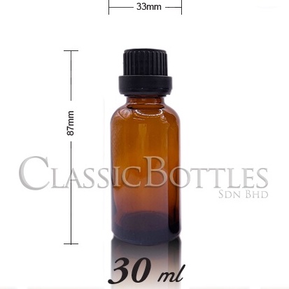【WHOLESALE BY CTN】Amber Glass Bottle with Dripper / Essential Oil ...