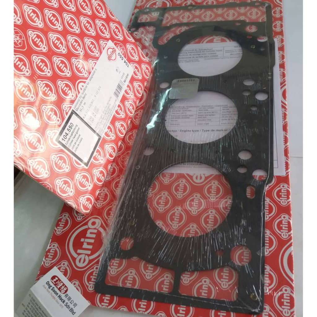 M112 Gasket Cylinder Head W210 E240 W202 C240 Elring 104.530 left / 104 ...