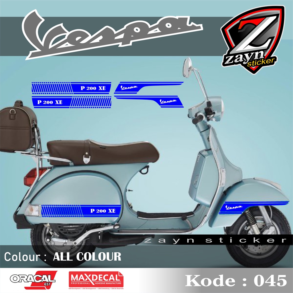 List STICKER STRIPING CUTTING STICKER VESPA PX PS EXEL 2T, 045 | Shopee ...