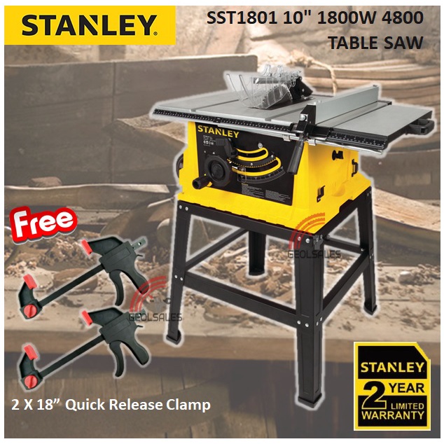 Stanley SST1801-B1 254mm ( 10" ) 1800W Table Saw | Shopee Malaysia