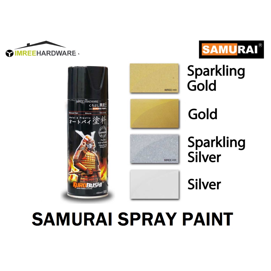 SAMURAI Spray Paint Metallic (Sparkling Gold, Sparkling Silver ...