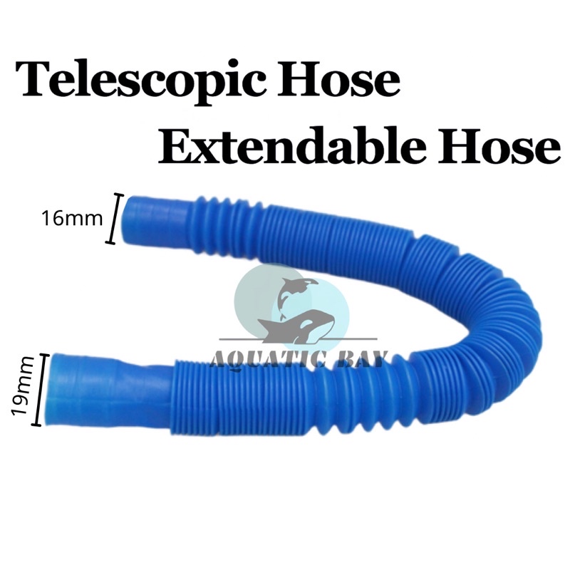 【Extendable Tube】Aqaurium 16/19mm Telescopic Hose Extendable Hose 60cm ...
