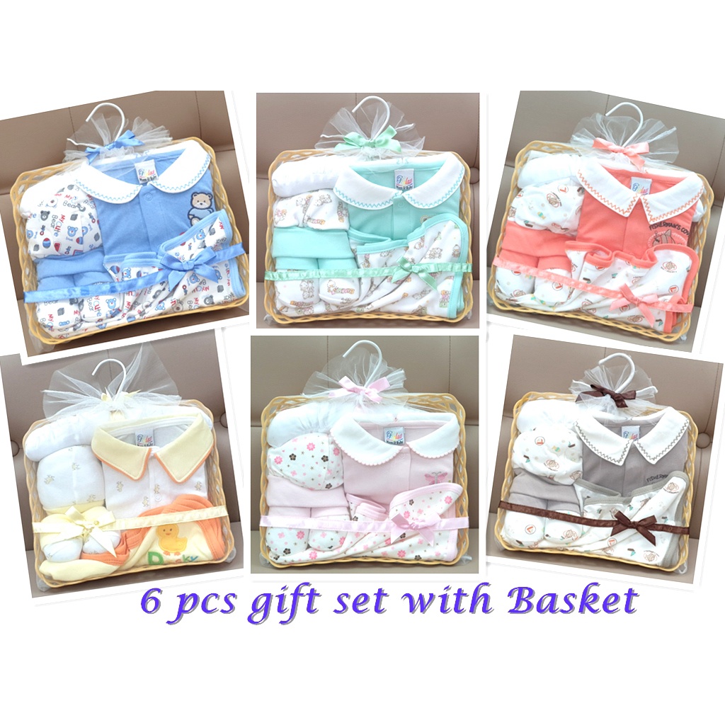 NEWBORN BABY GIFT SET - 5PCS WITH BOX / 6 PCS WITH BASKET | Shopee Malaysia