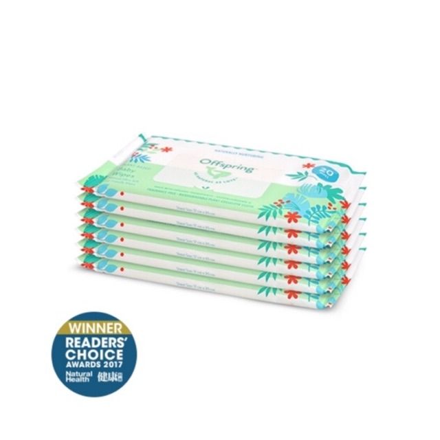 Offspring Natural Baby Wipes (20sheets x 6packs) | Shopee Malaysia