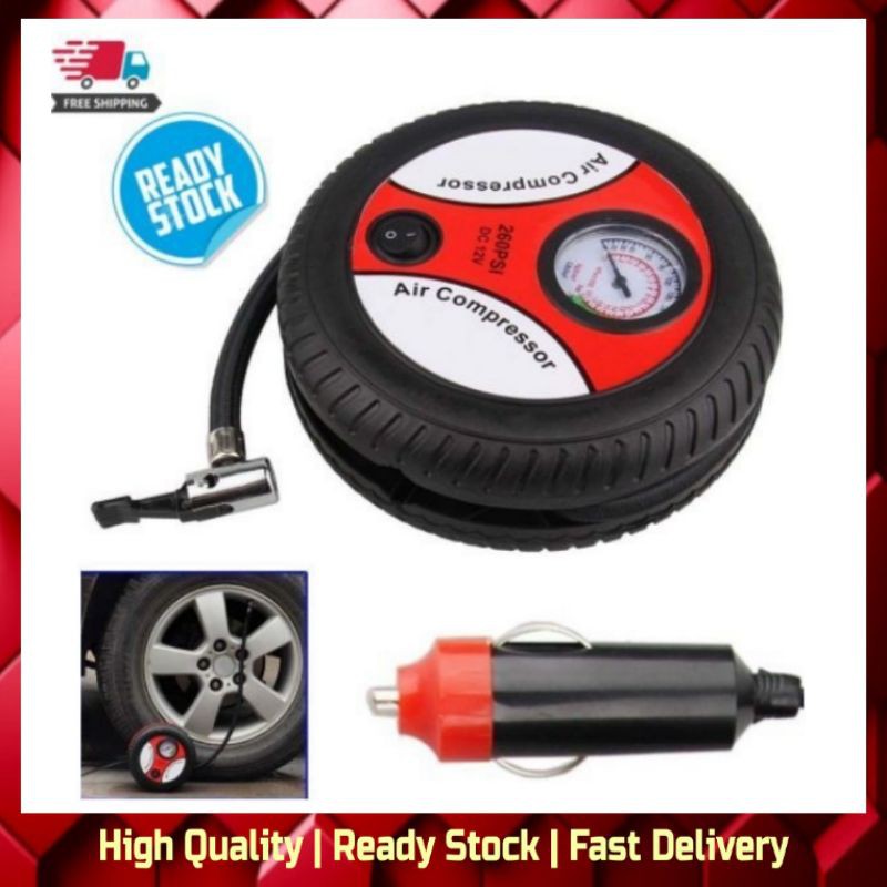 PAM ANGIN TAYAR KERETA | 12V Electric Air Compressor Pump Emergency ...