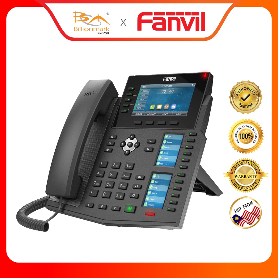 Fanvil X6U High-end IP Phone With PoE Support Cloud Base or On-Prem IP ...