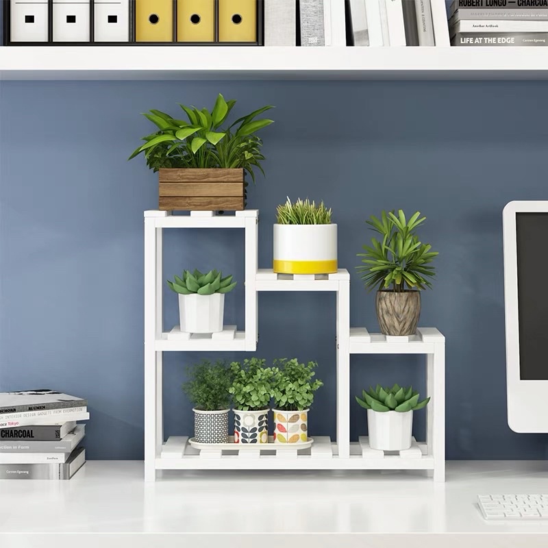 Waterproof Table Desk Plant Rack Succulent Flower Pot Small Balcony Rak ...