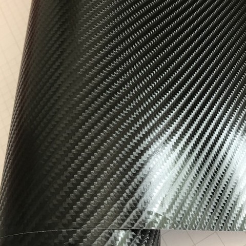 6D Real Carbon look Shiny Carbon Fiber Pattern Film Wrap Decal Car ...