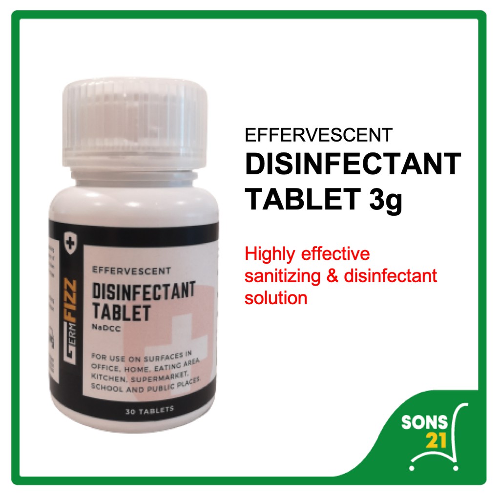 Germfizz Disinfectant Tablet 3g 30 Tablets Soluble Tablet effective ...