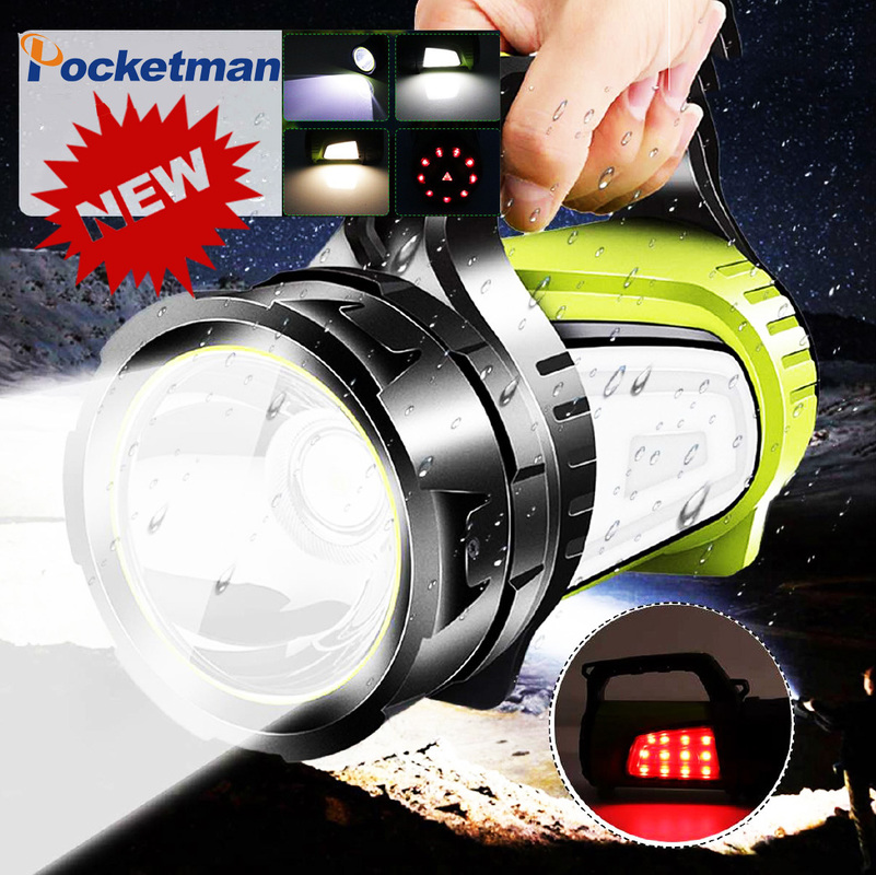 Portable Spotlights Multifunction Rechargeable LED Torch Waterproof ...