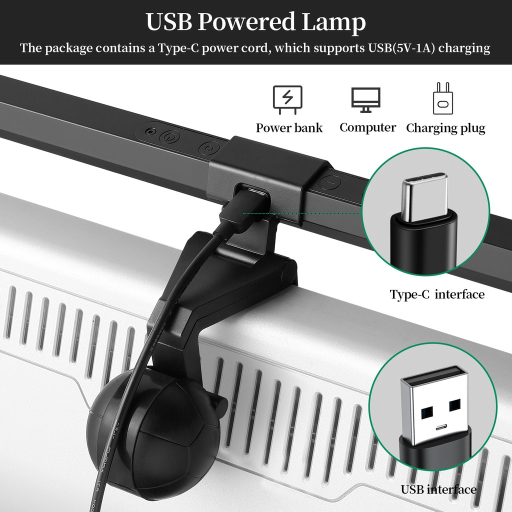 Upgrade Your PC with a 40cm USB LED Monitor Light Bar - 3 Color Modes ...