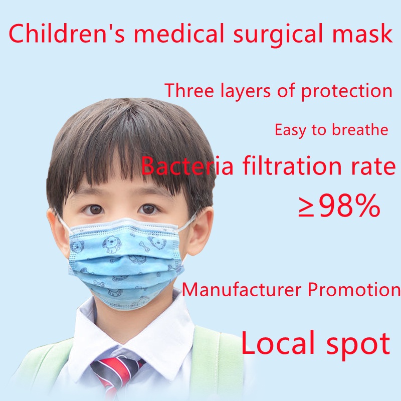 M'sia 3ply 50pcs Face Mask For Kids Face Mask Flu Haze Dust Protection ...