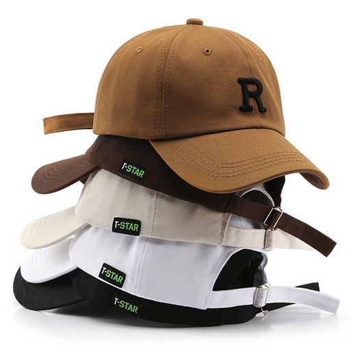 New cap R letter embroidery fashion simple baseball cap outdoor sports ...