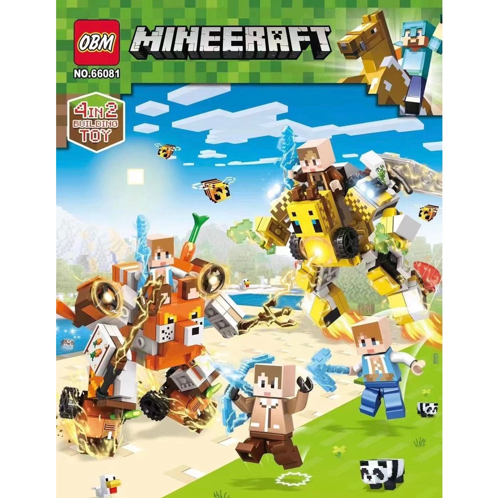 OBM BLOCK MINEWORLD 4 IN SET BUILDING BLOCKS (66081) | Shopee Malaysia