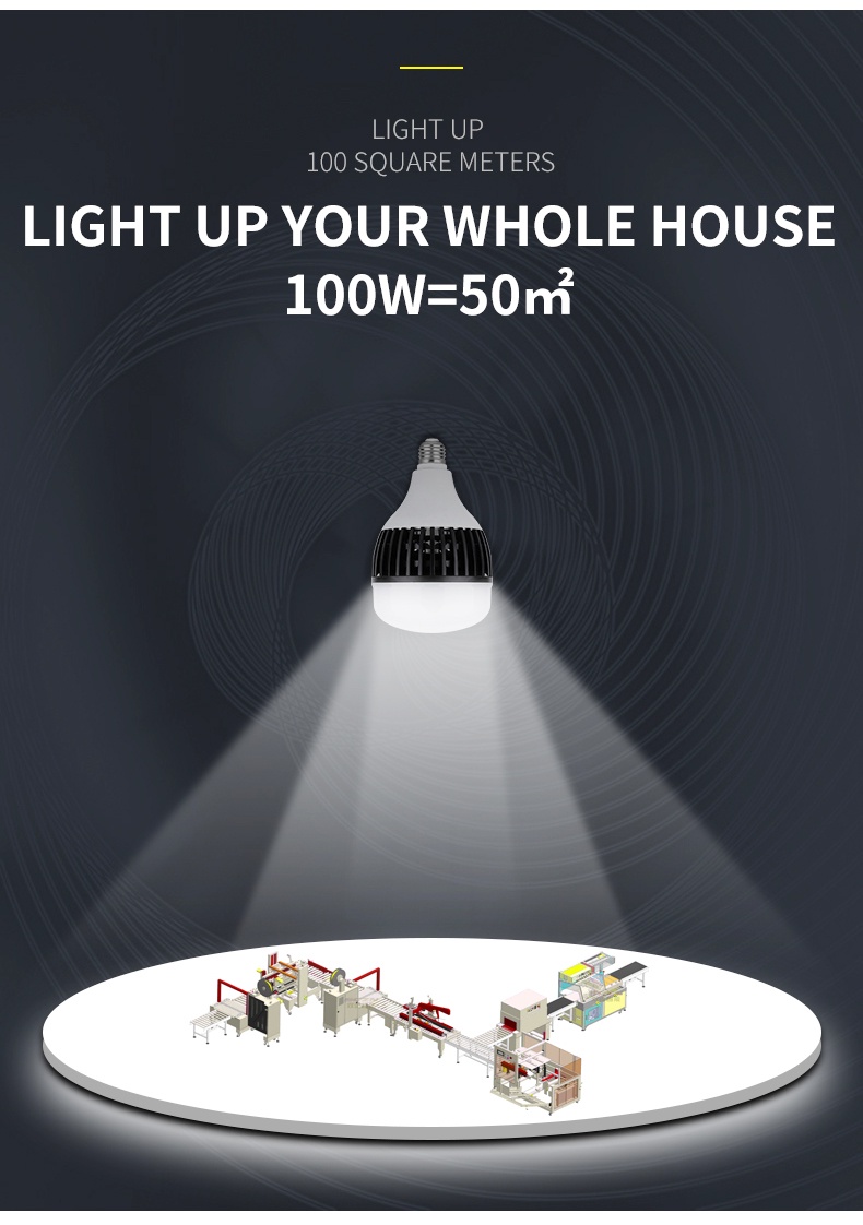 LED E27 Super Bright Bulb 50W 80W 100W 150W Light Bulb High Power Bulbs ...