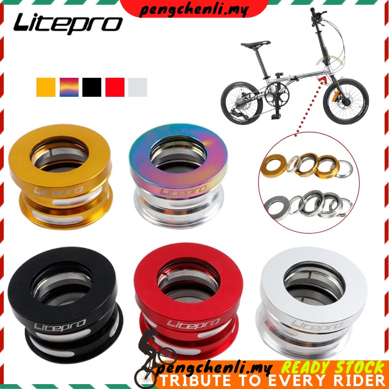 Litepro Folding Bicycle Bearing Headset Bowl Set Folding Bike 44mm Built-in Bearing Bowl Se for ...