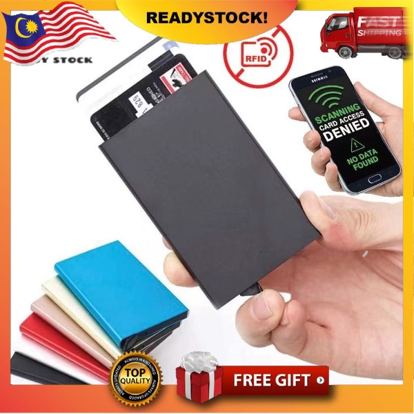 RFID Blocking Anti-theft ID Credit Card Holder Porte Carte Thin ...