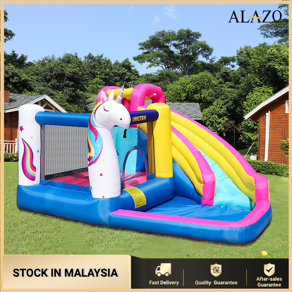 Doctor Dolphin 63109 Inflatable Pool Castle Bouncer Water Slide Kids ...